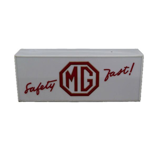 MG Safety Fast Illuminated Light Box Sign – Antique Signs