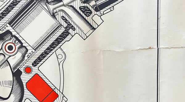 Original Hillman Imp Power Unit Cross Sections Workshop Poster ...