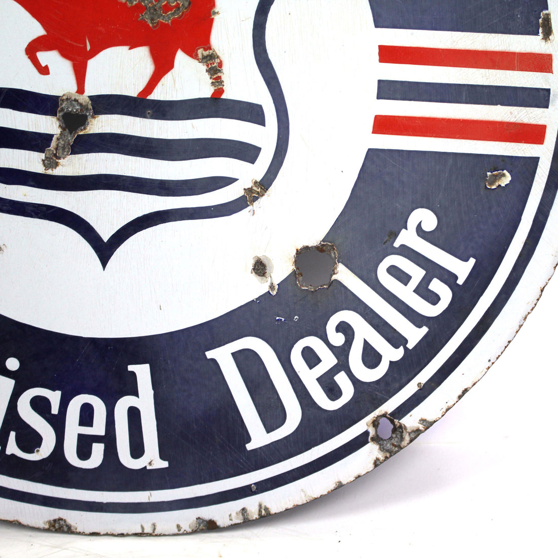 Morris Authorised Dealer Enamel Sign - Double Sided – Antique Signs