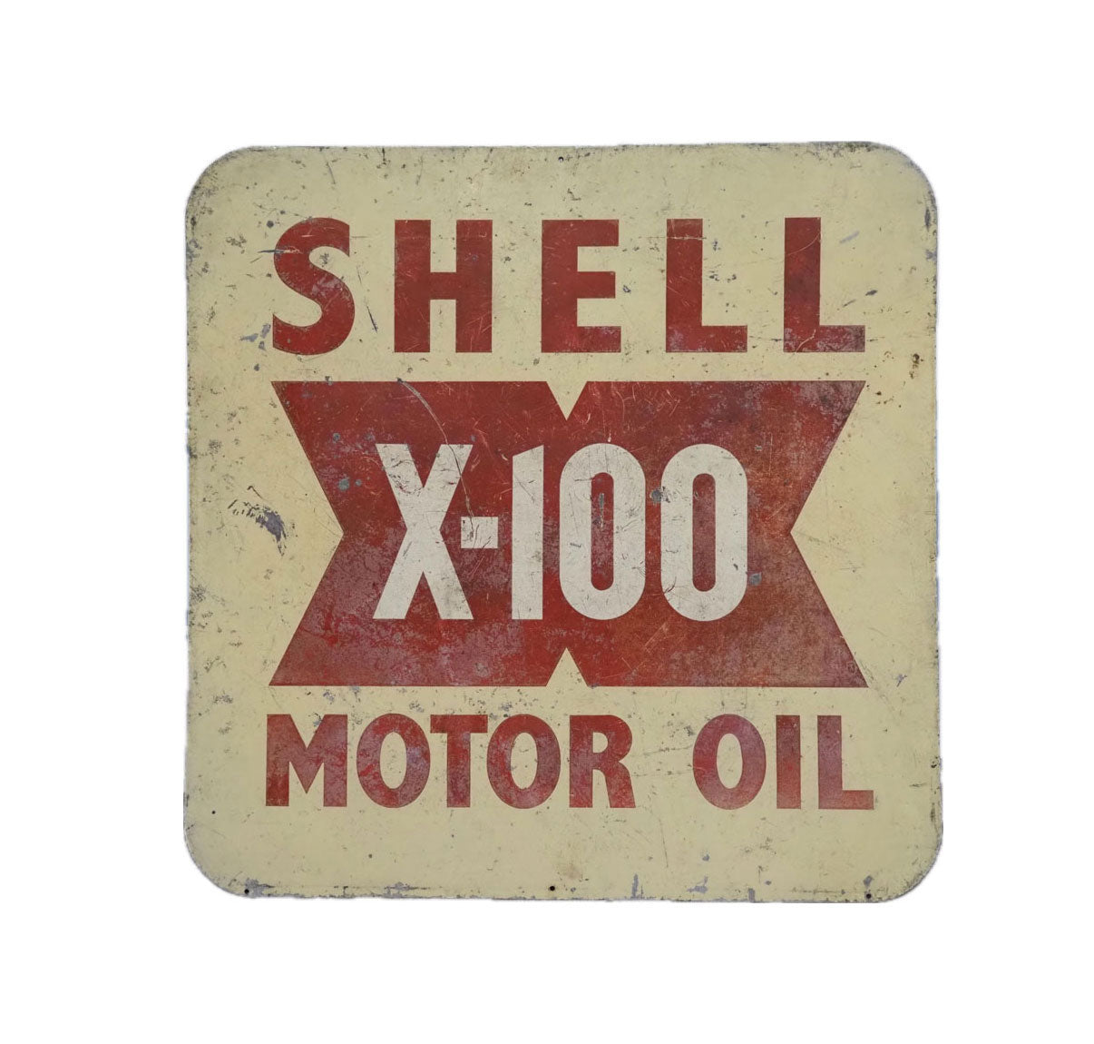 Shell X-100 Motor Oil Aluminium Sign – Antique Signs